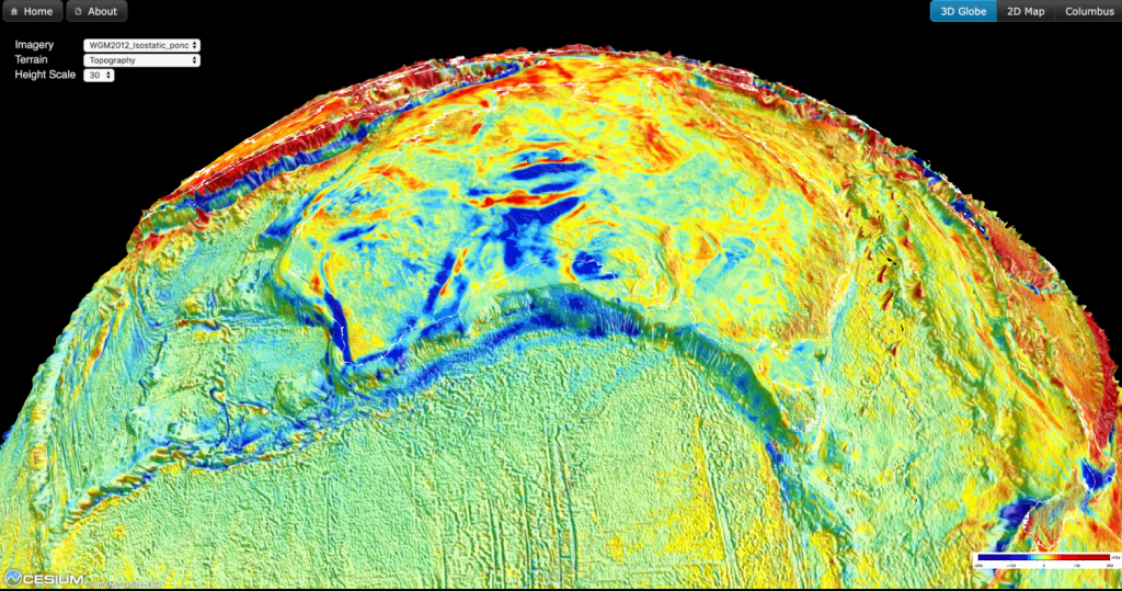 Interactive virtual gravity globe, based on BGI’s global gravity grids ...