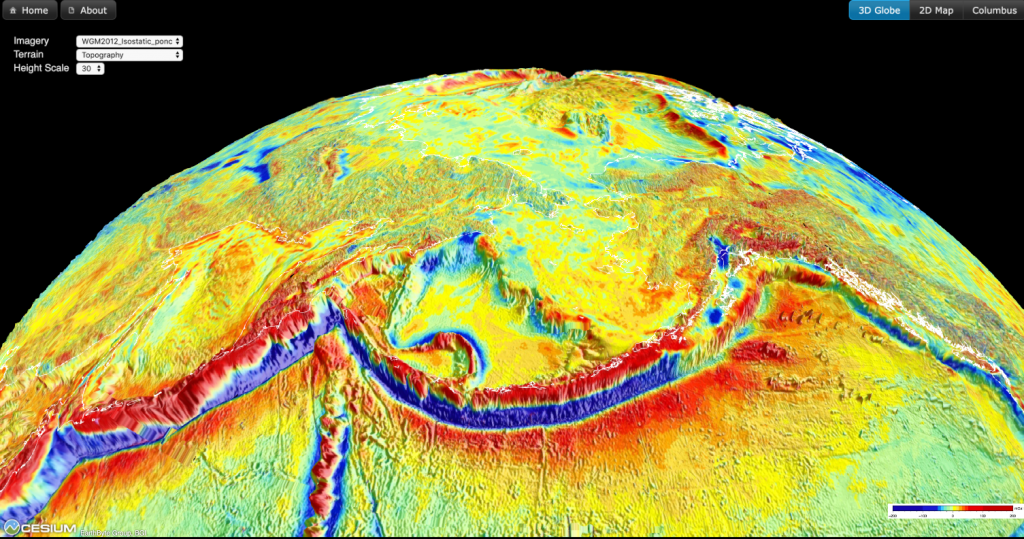 Interactive virtual gravity globe, based on BGI’s global gravity grids by Bonvalot et al. (2012 ...