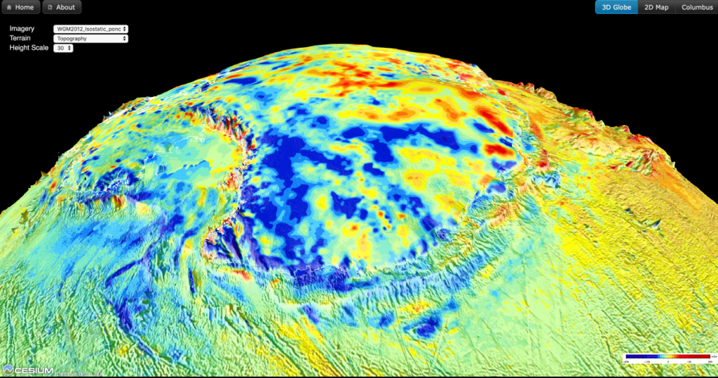 Interactive virtual gravity globe, based on BGI’s global gravity grids ...