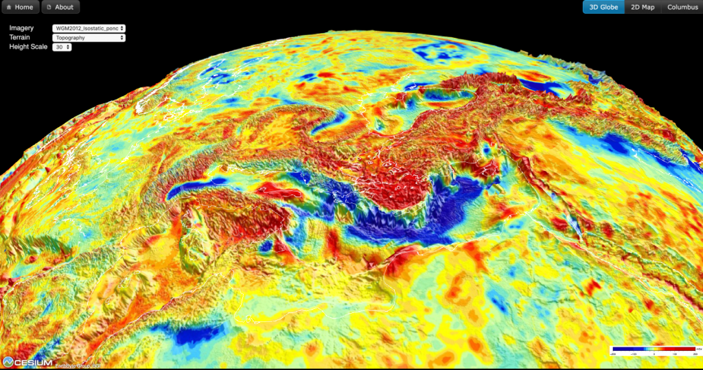 Interactive virtual gravity globe, based on BGI’s global gravity grids ...