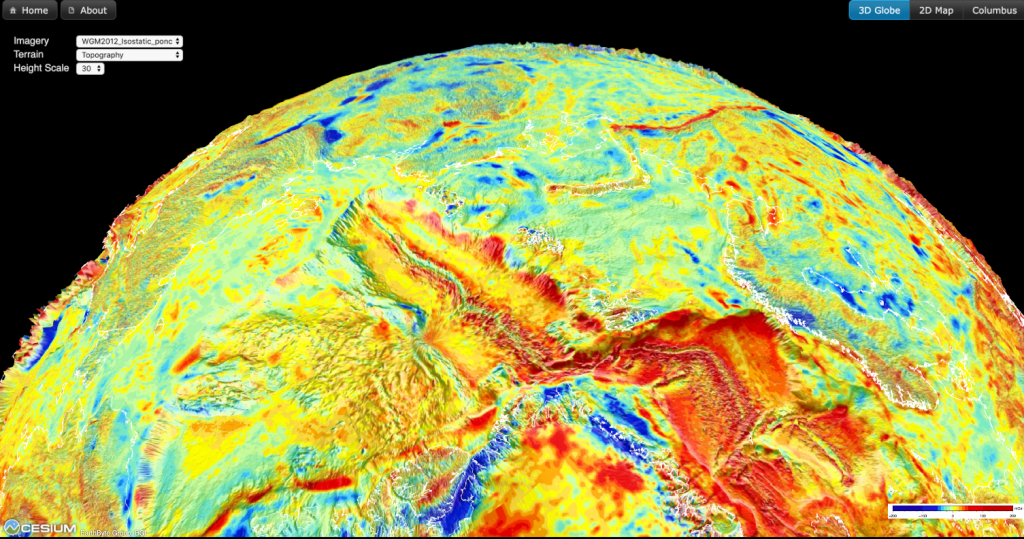 Interactive virtual gravity globe, based on BGI’s global gravity grids ...