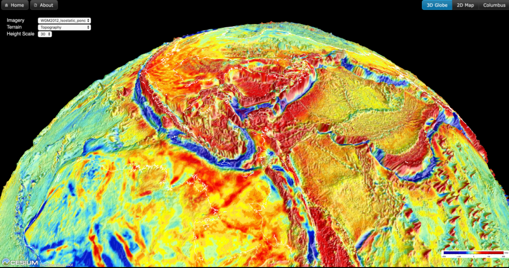 Interactive virtual gravity globe, based on BGI’s global gravity grids by Bonvalot et al. (2012 ...