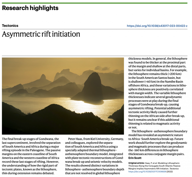 Tectonics: Modeling Lithospheric Thickness Along the Conjugate South ...