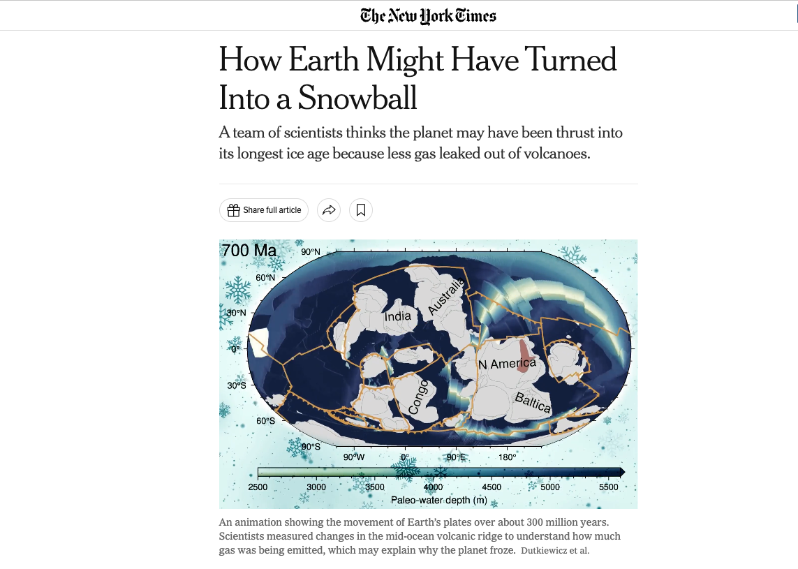 Geology: Duration of Sturtian “Snowball Earth” glaciation linked to ...